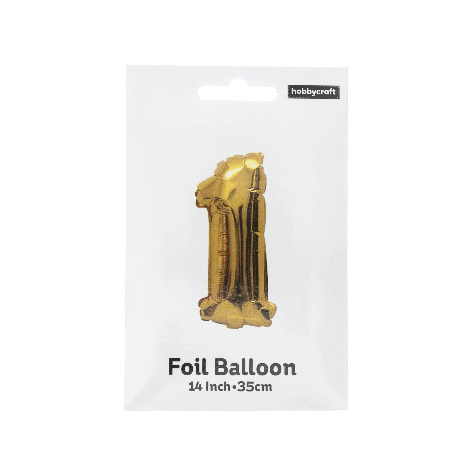 Gold Foil Number 1 Balloon | Hobbycraft