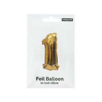 Gold Foil Number 1 Balloon | Hobbycraft