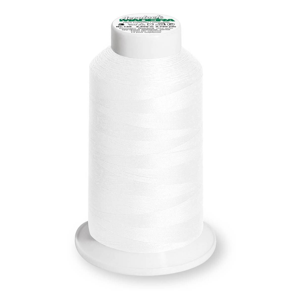 Madeira White Aerolock Overlocker Thread 2500m (8010) | Hobbycraft