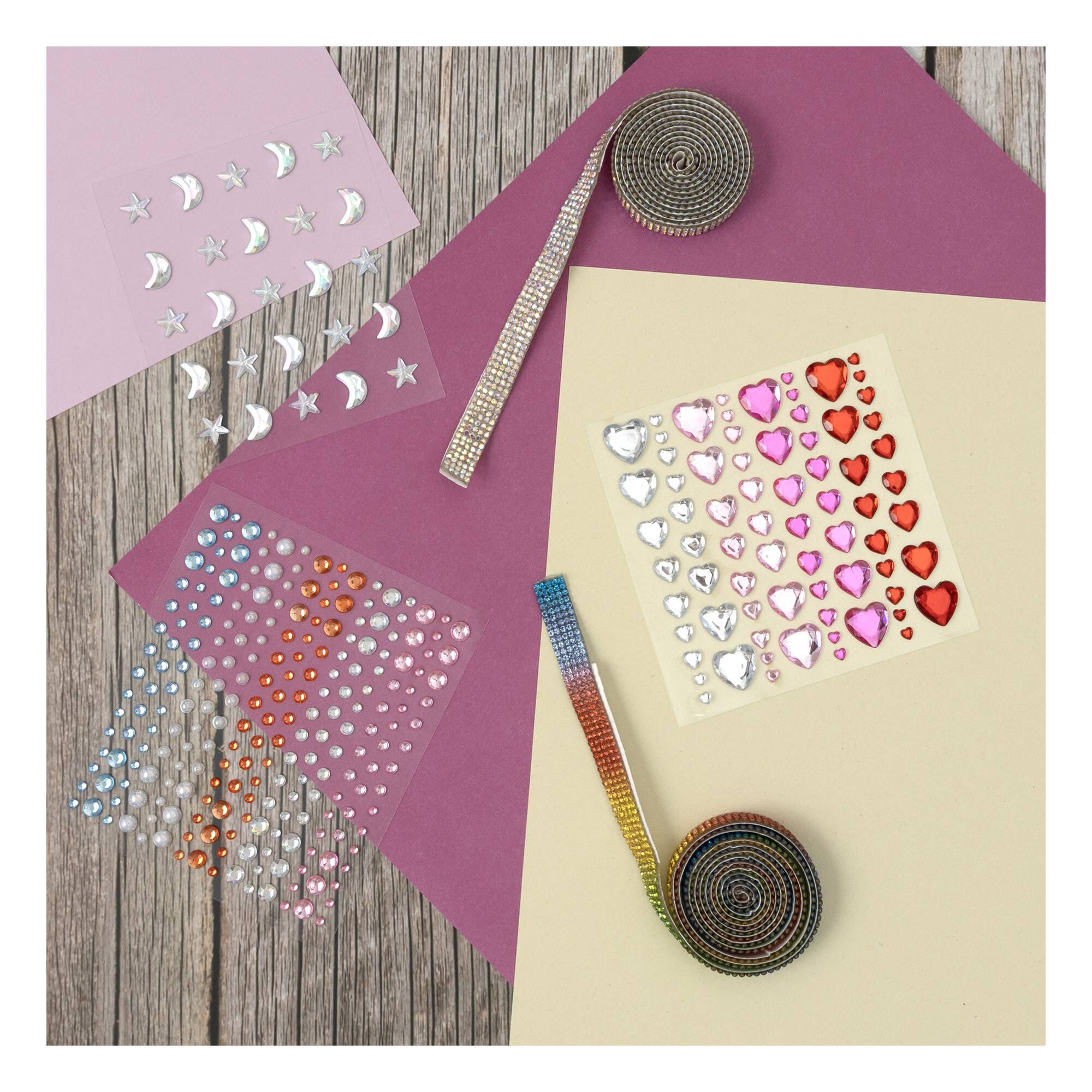 Heart Gem Stickers 72 Pack | Hobbycraft