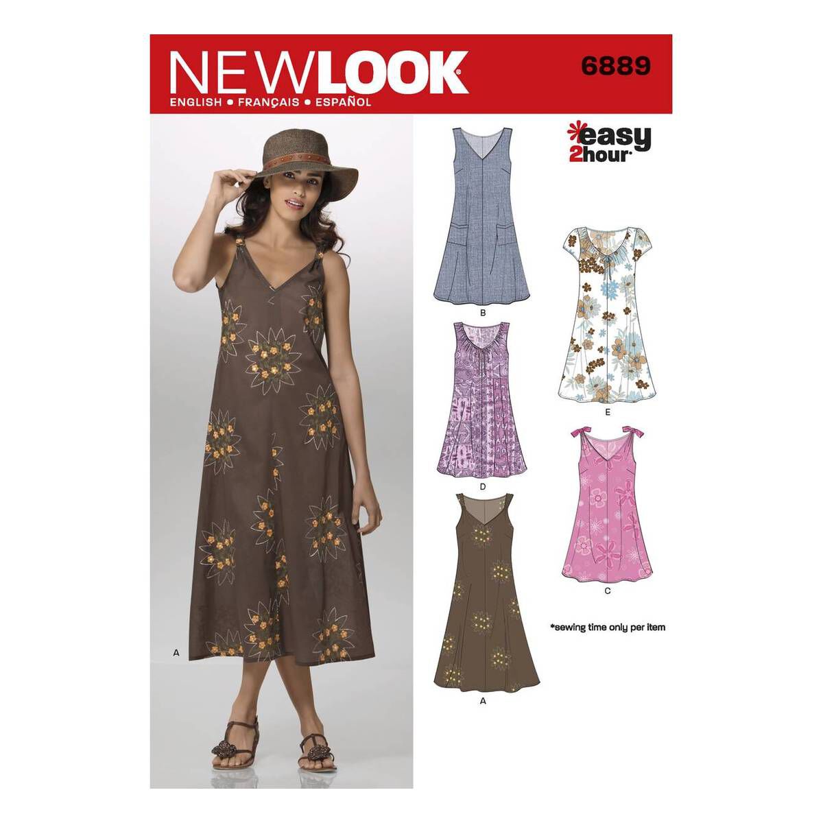 New Look Women's Dress Sewing Pattern 6889 | Hobbycraft