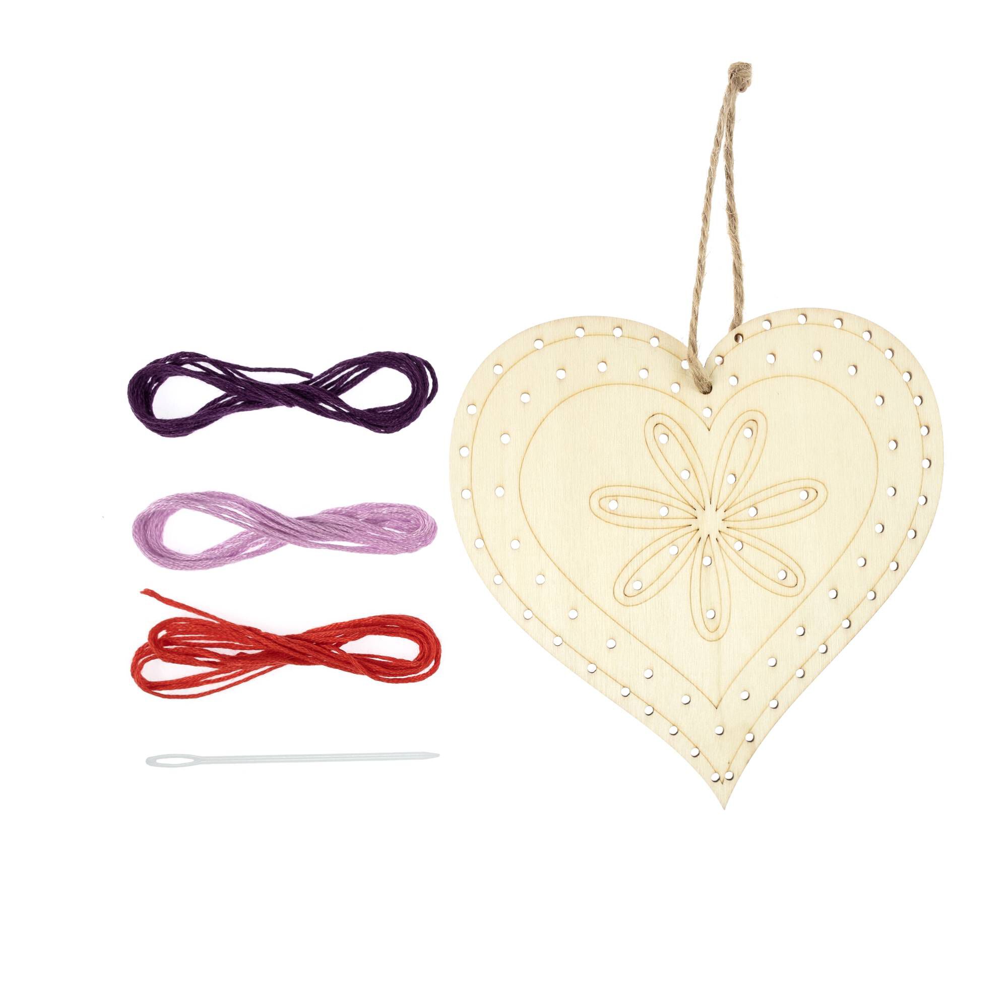 Heart Wooden Threading Kit | Hobbycraft