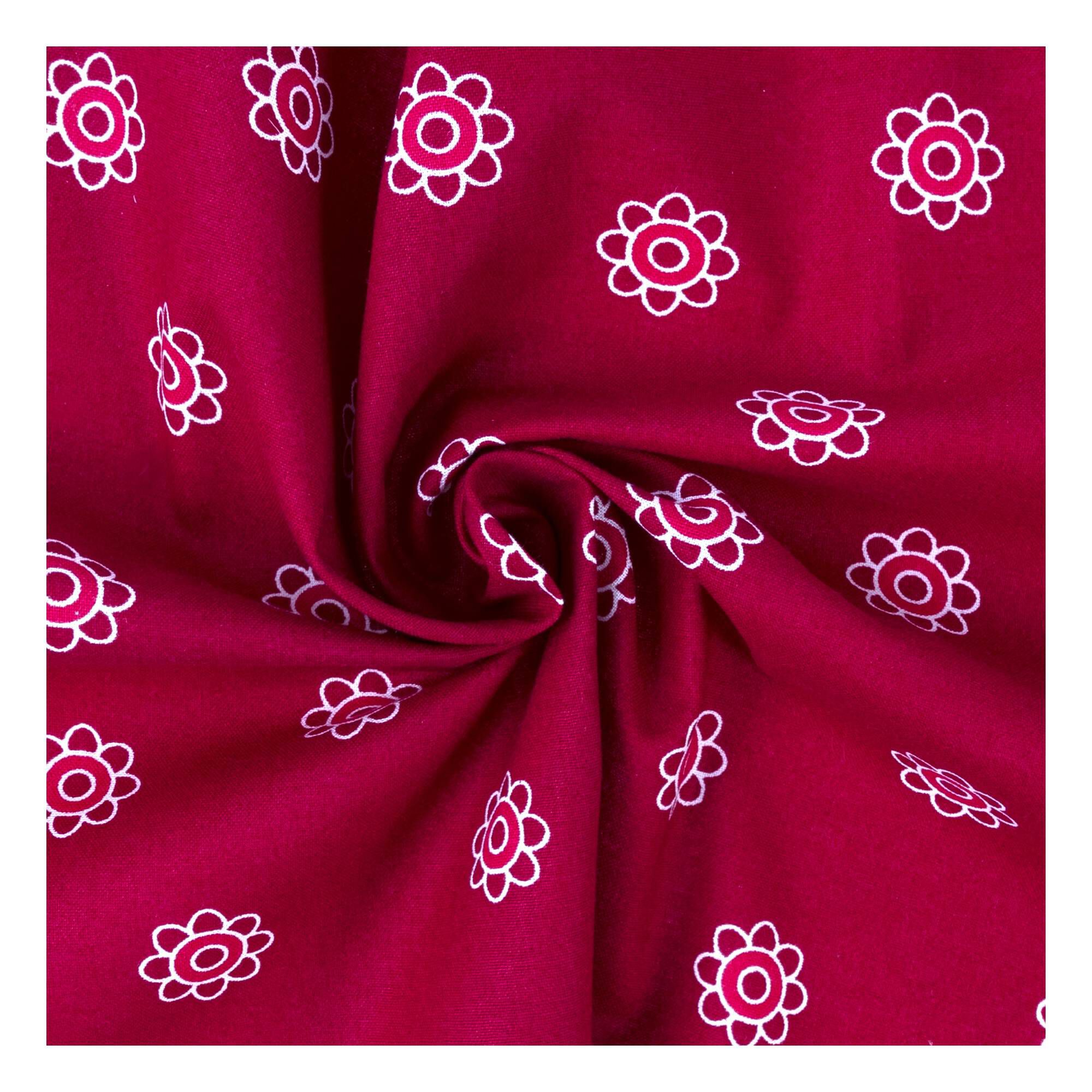 Pink Flower Single Cotton Fat Quarter | Hobbycraft