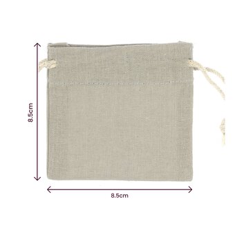 Grey Mini Cotton Drawstring Bags 5 Pack | Hobbycraft