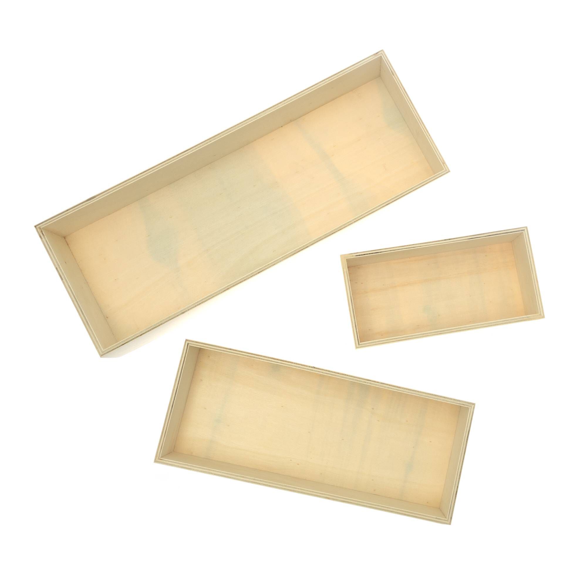 Wooden Trays 3 Pack | Hobbycraft