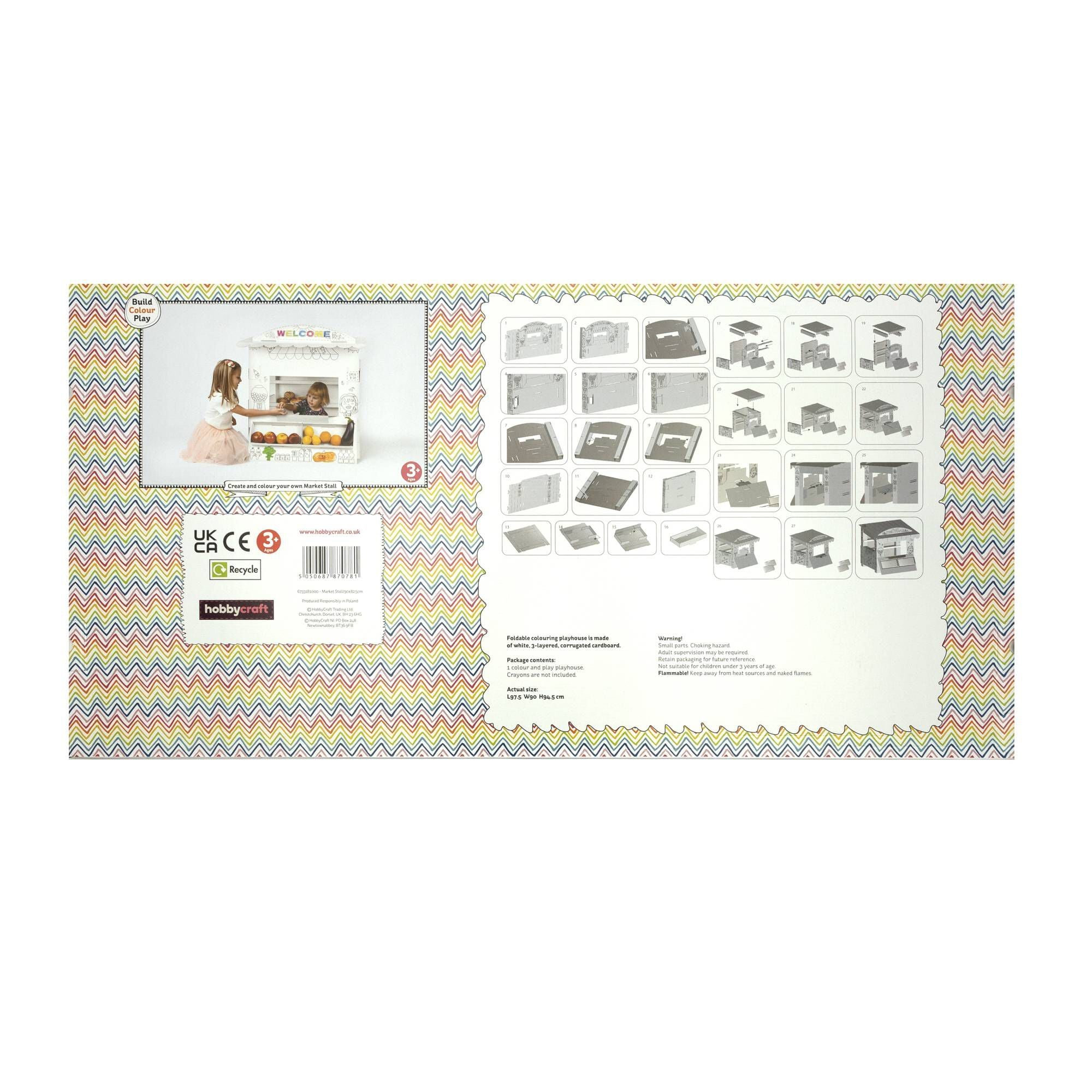 Colour-In Cardboard Market Stall | Hobbycraft