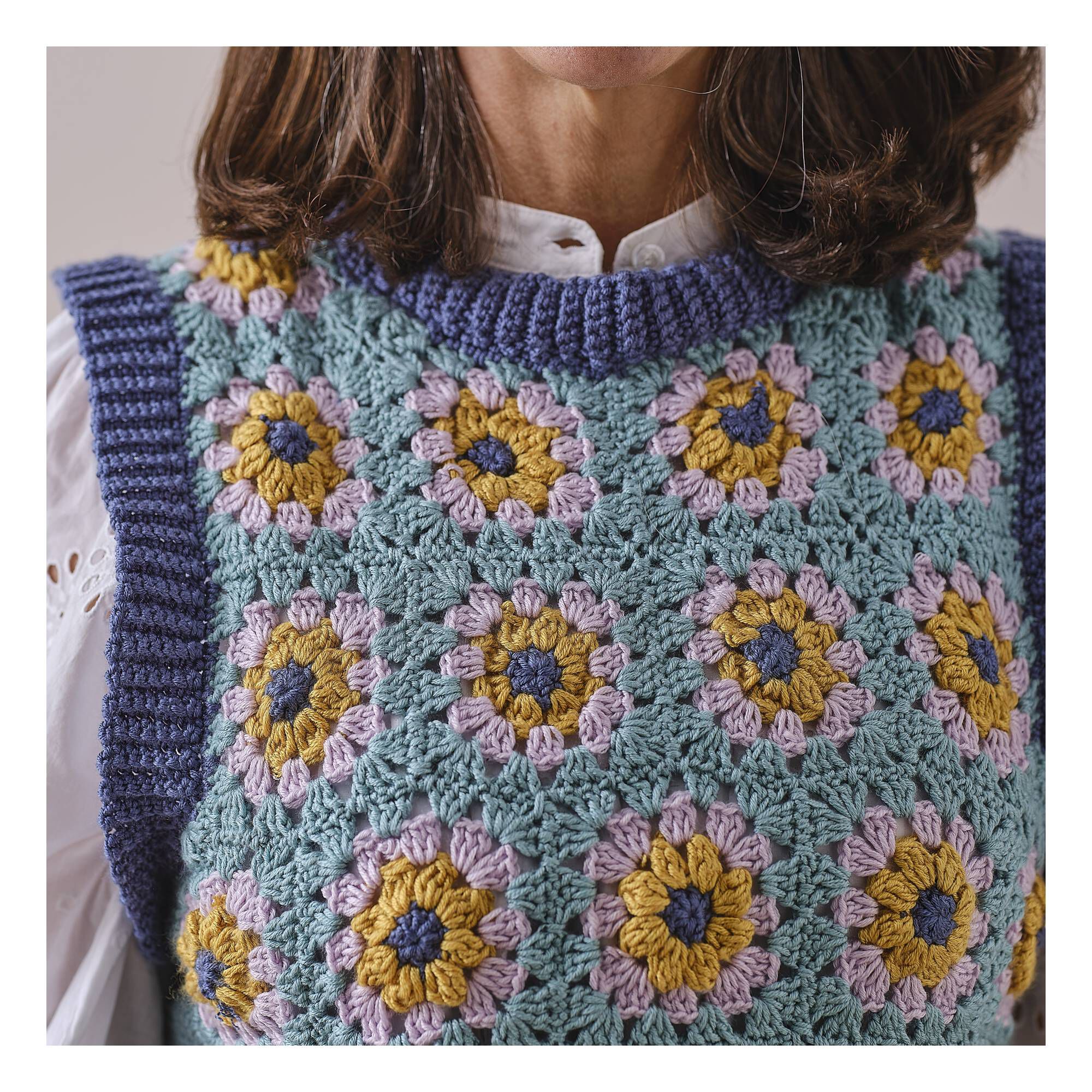 Knitcraft Crochet Flower Vest Digital Pattern 0298 | Hobbycraft