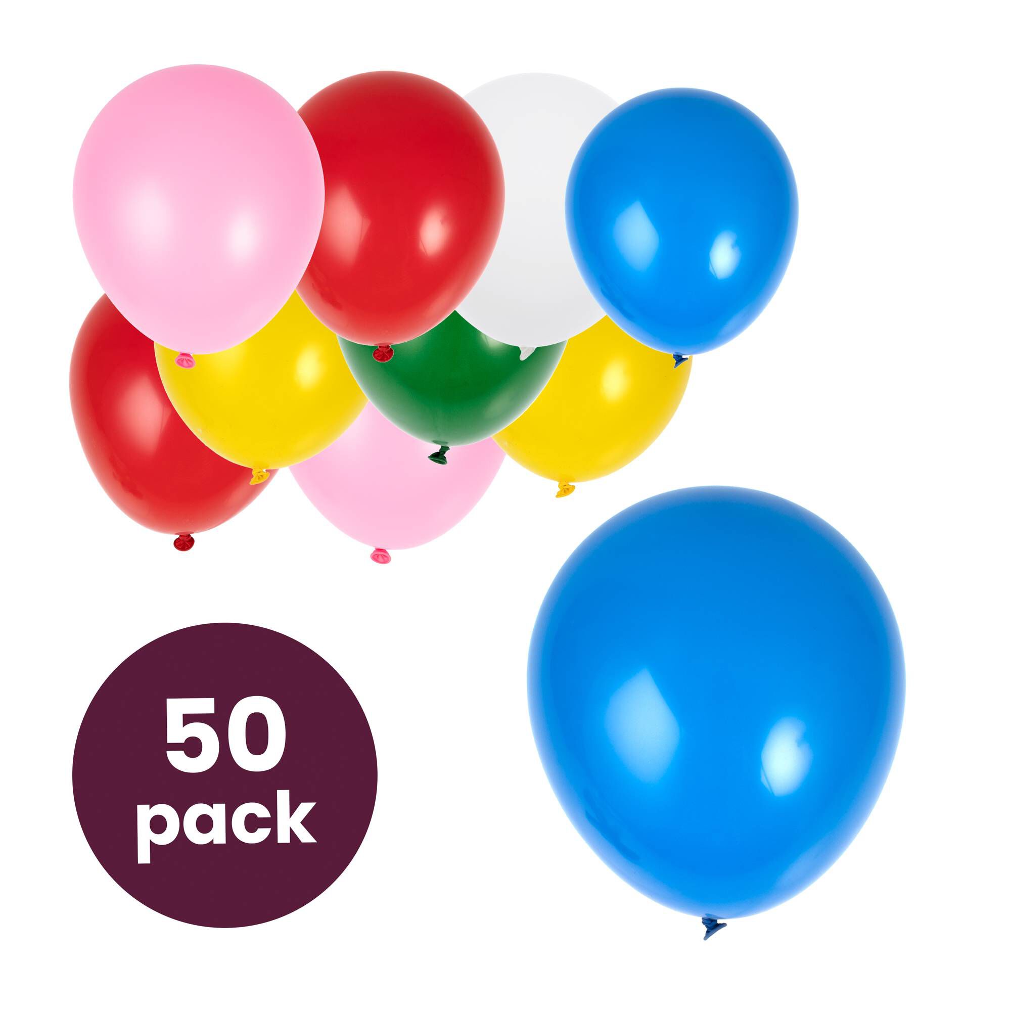 Bright Latex Balloons 50 Pack | Hobbycraft