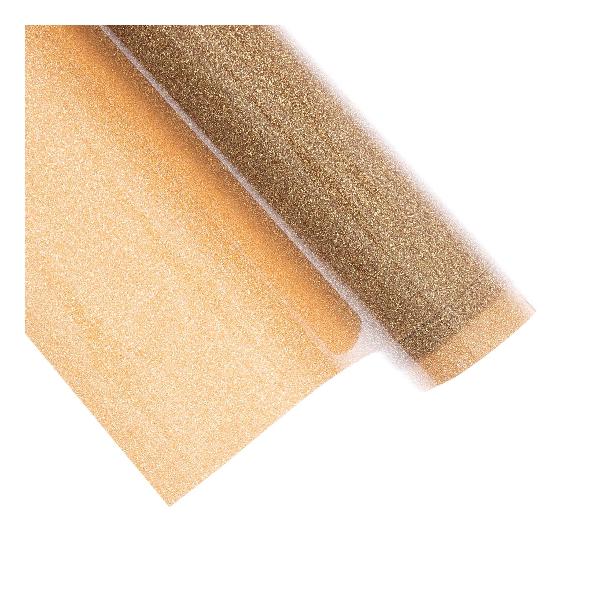 Siser Old Gold Glitter Heat Transfer Vinyl 30cm x 50cm | Hobbycraft