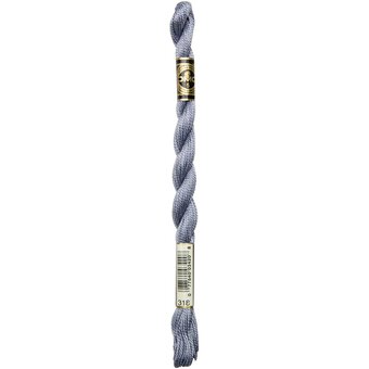 DMC Grey Pearl Cotton Thread Size 5 25m (318) | Hobbycraft