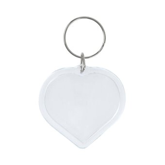 Clear Heart Keyrings 10 Pack | Hobbycraft