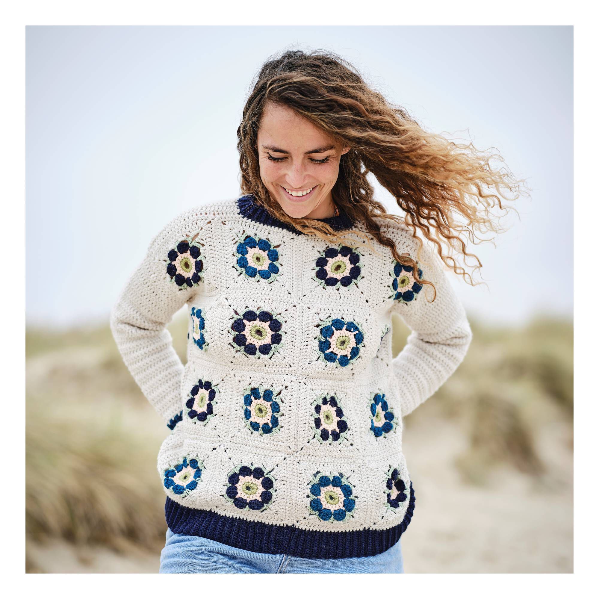 Knitcraft Flower Garden Crochet Jumper Digital Pattern 0270 | Hobbycraft