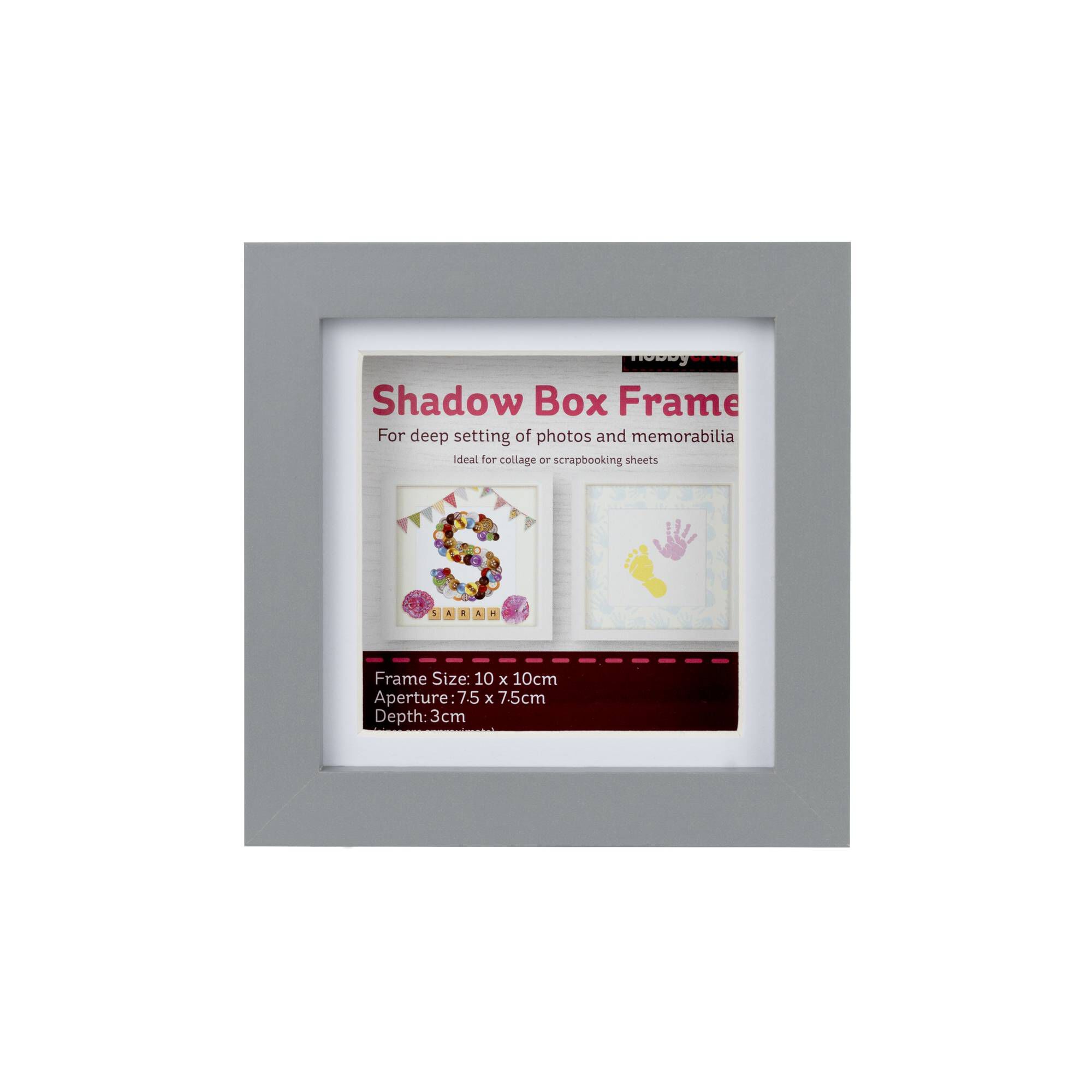 Grey Shadow Box Frame 10cm x 10cm | Hobbycraft