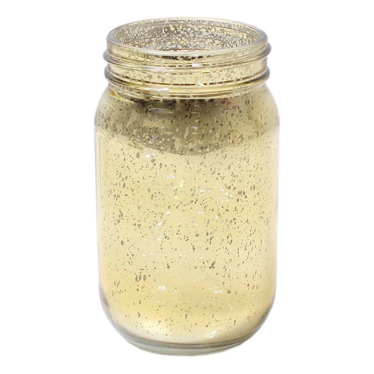 Gold Metallic Jar 7.8cm x 13cm | Hobbycraft