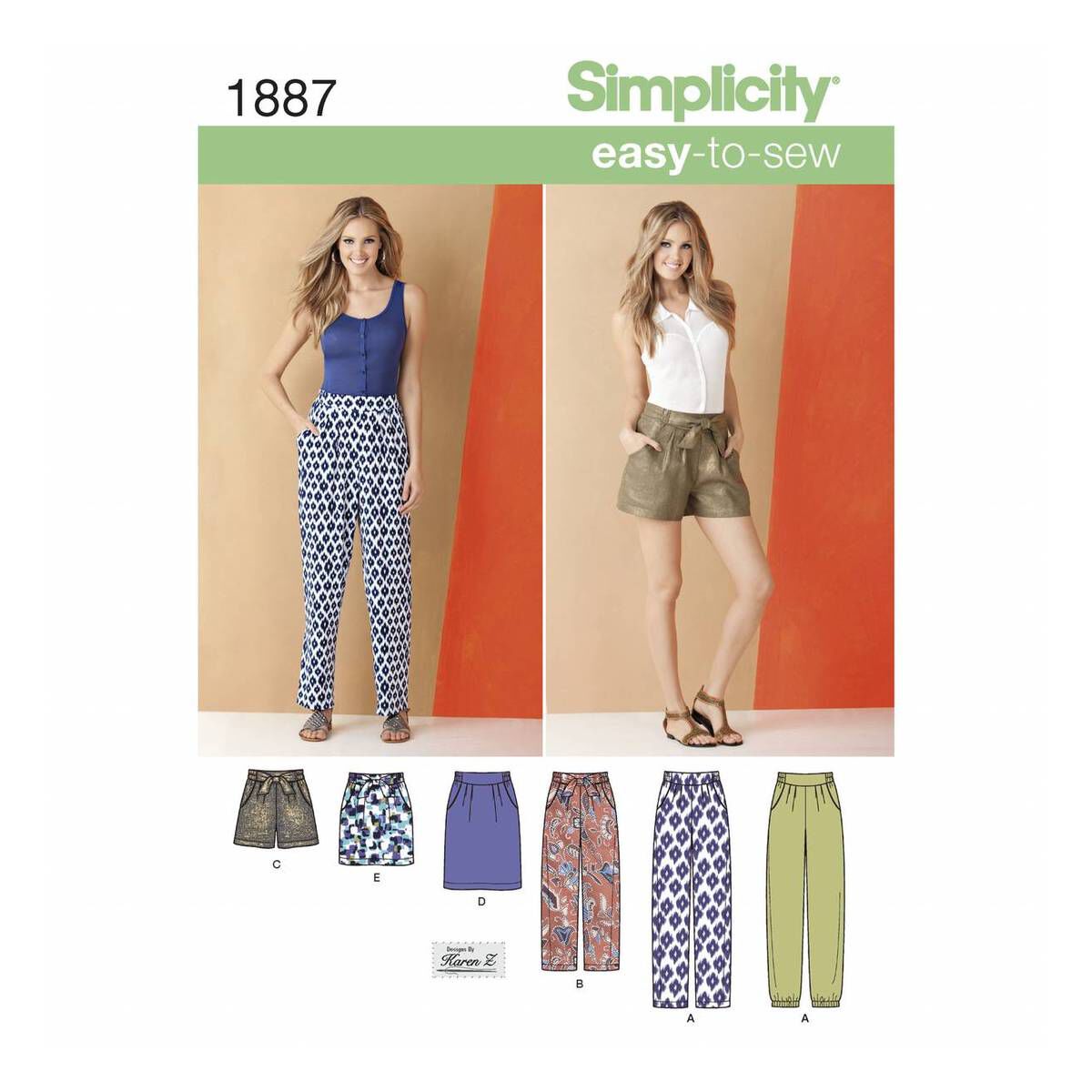 Simplicity Trousers and Skirt Sewing Pattern 1887 (8-16) | Hobbycraft