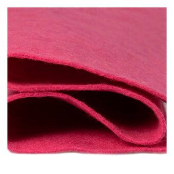 Bright Pink Polyester Felt Sheet A4 | Hobbycraft