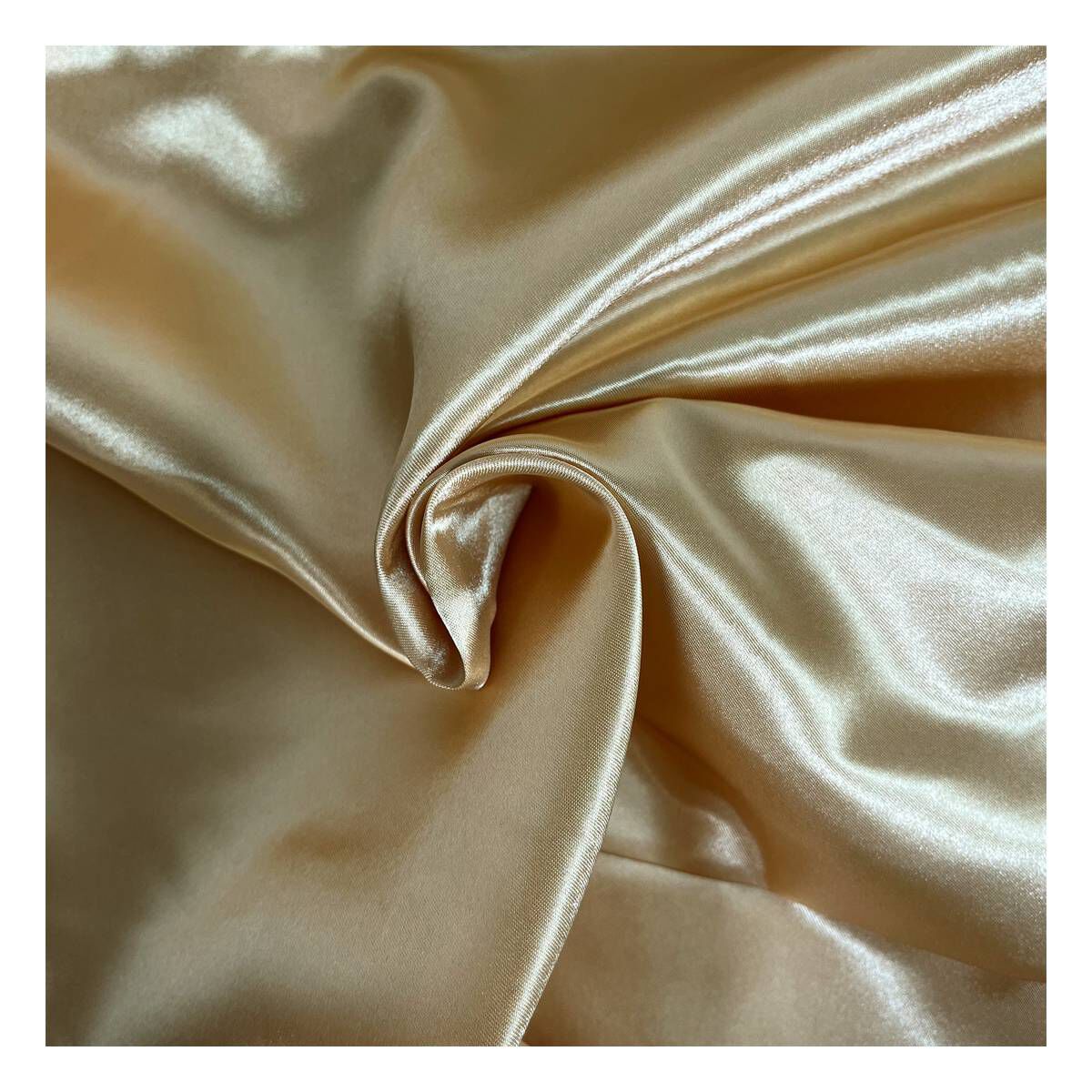 Gold Silky Satin Fabric by the Metre | Hobbycraft