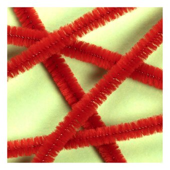 Bright Red Pipe Cleaners 12 Pack | Hobbycraft