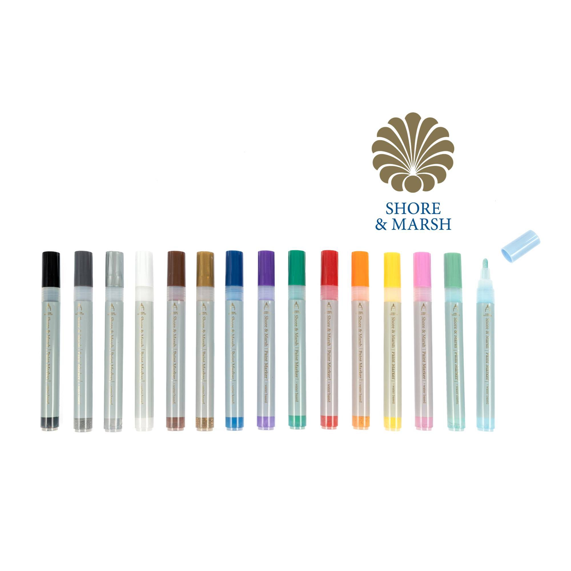 Shore & Marsh Assorted Paint Markers 15 Pack | Hobbycraft
