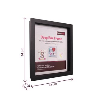 Black Deep Box Frame 28.5cm x 28.5cm | Hobbycraft