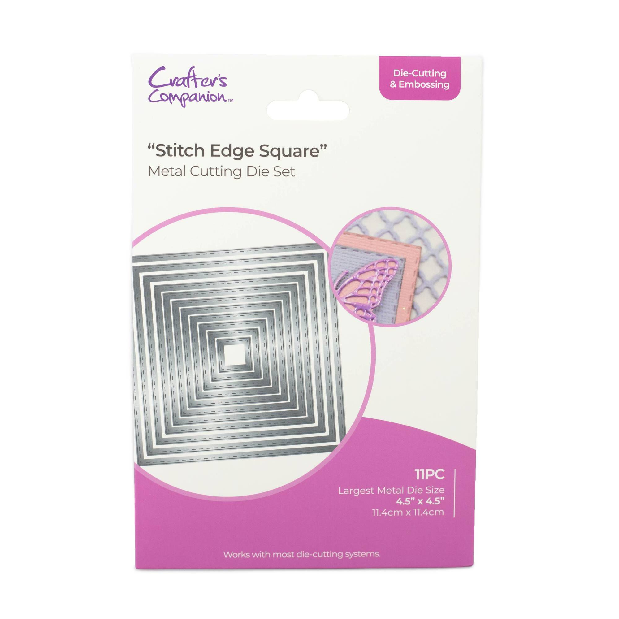 Gemini Stitch Edge Square Die Set 11 Pieces | Hobbycraft