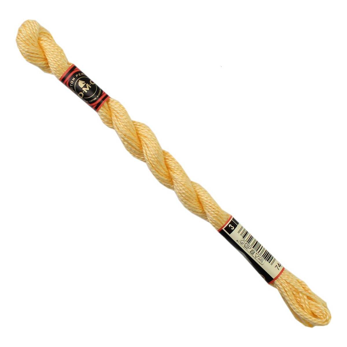 DMC Yellow Pearl Cotton Thread Size 3 15m (744) | Hobbycraft