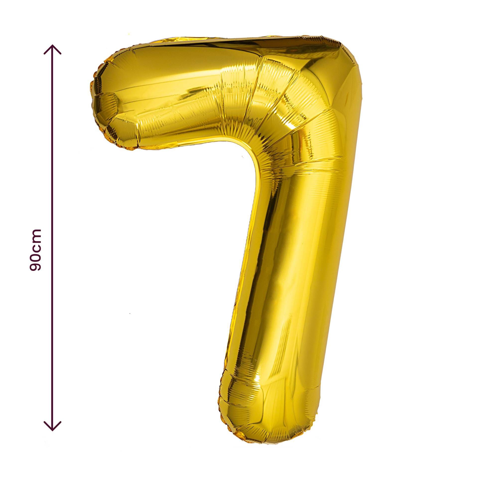 Extra Large Gold Foil Number 7 Balloon | Hobbycraft