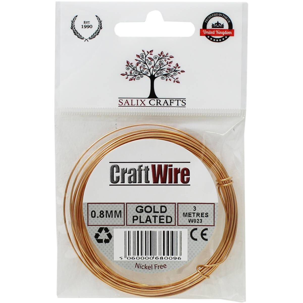 Salix Gold-Plated Wire 0.8mm x 3m | Hobbycraft