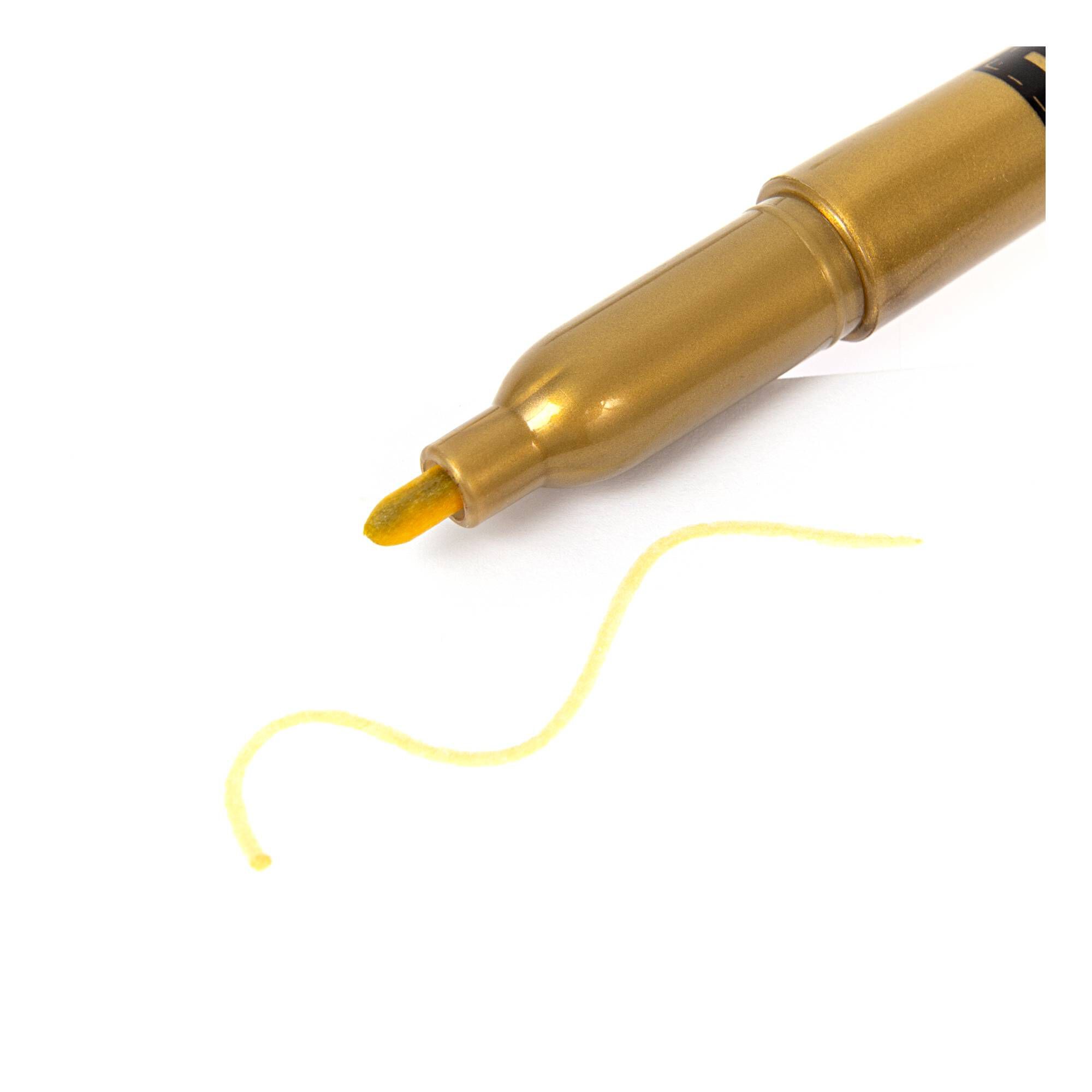 Gold Fine Permanent Markers 3 Pack | Hobbycraft