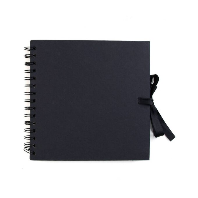 Spiral Bound Black Scrapbook 12 x 12 Inches | Hobbycraft