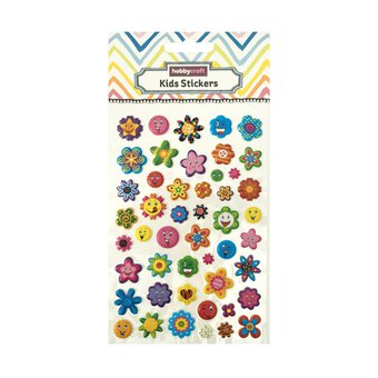 Bright Flower Puffy Stickers | Hobbycraft