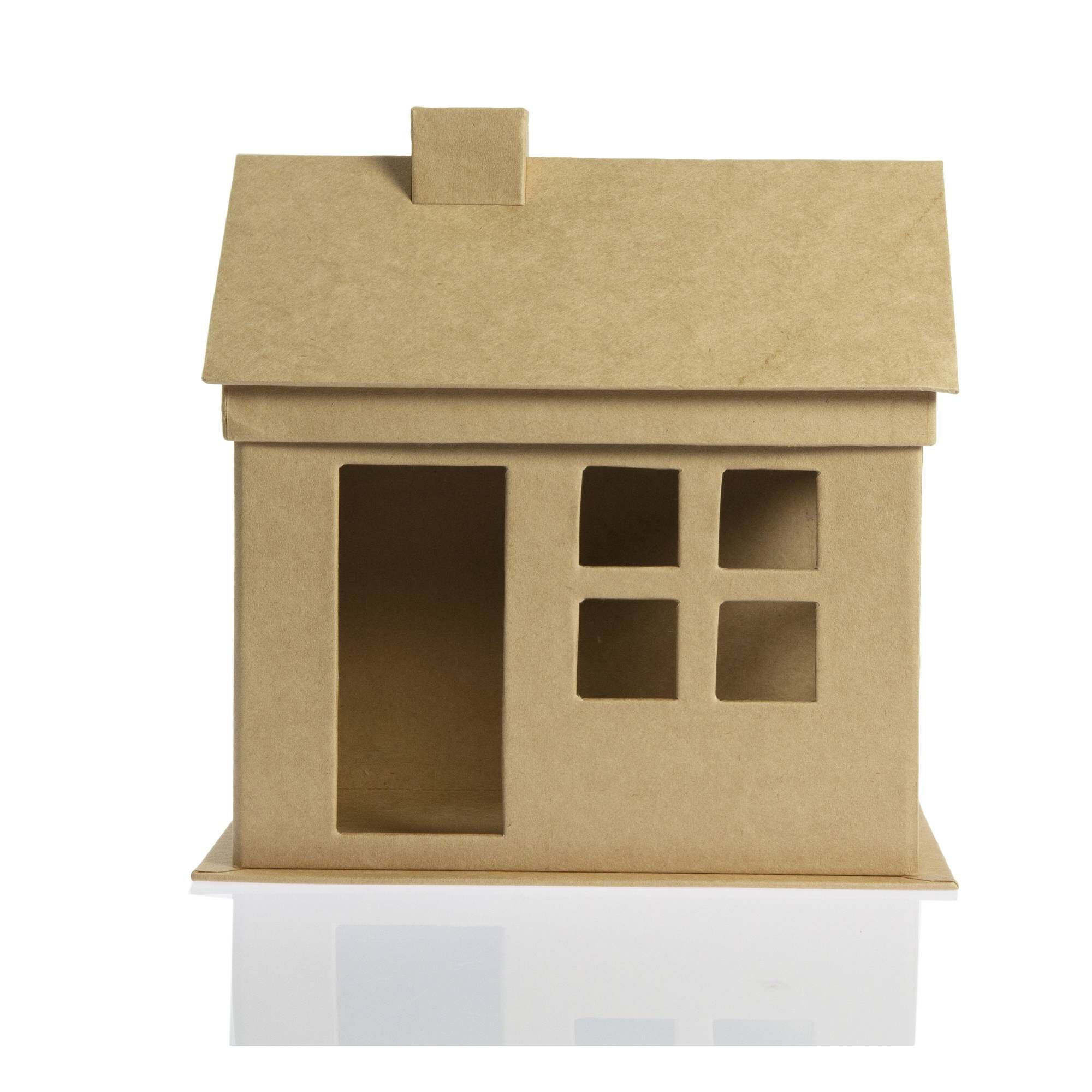 Mache House with Removable Roof 23cm | Hobbycraft