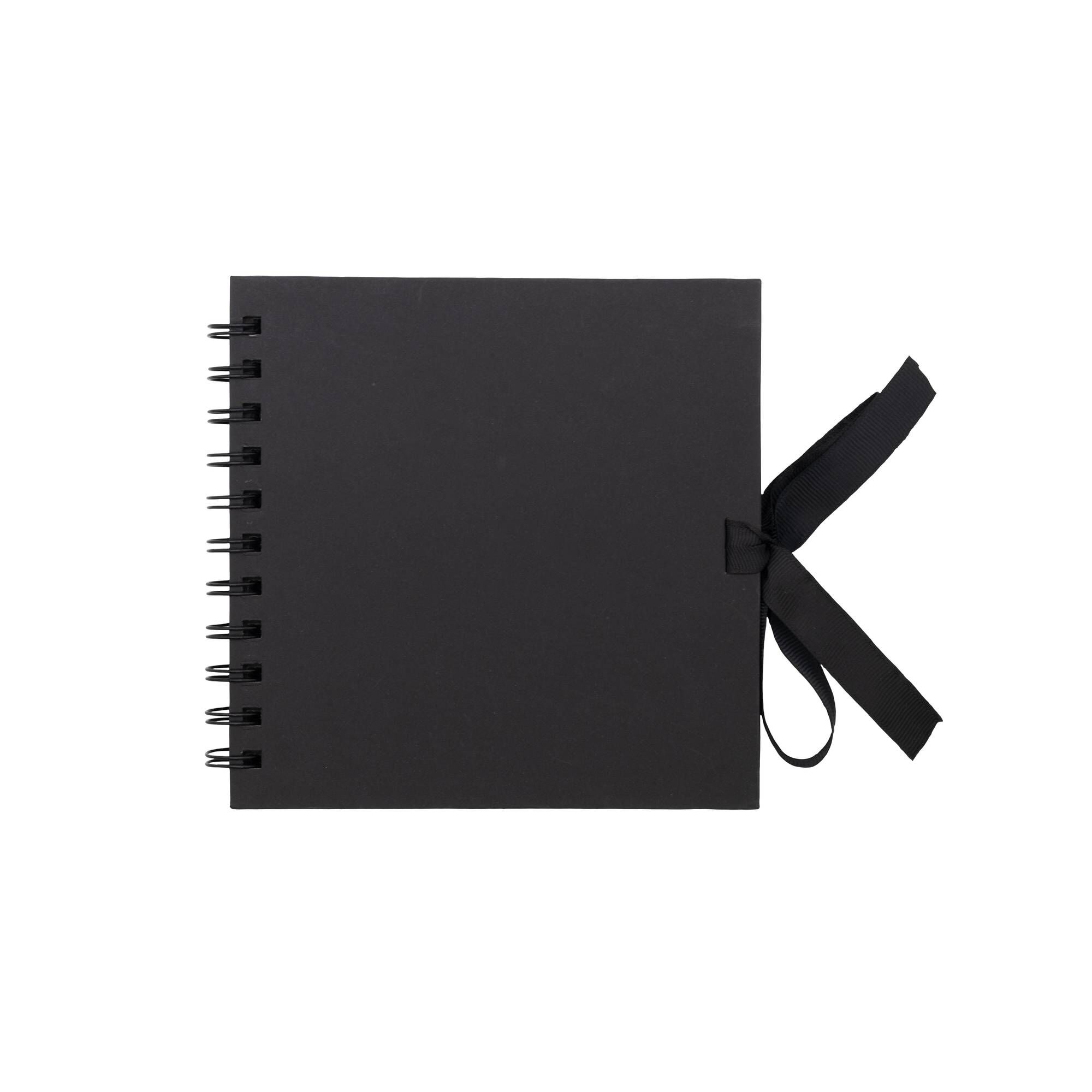 Spiral Bound Black Scrapbook 6 x 6 Inches | Hobbycraft