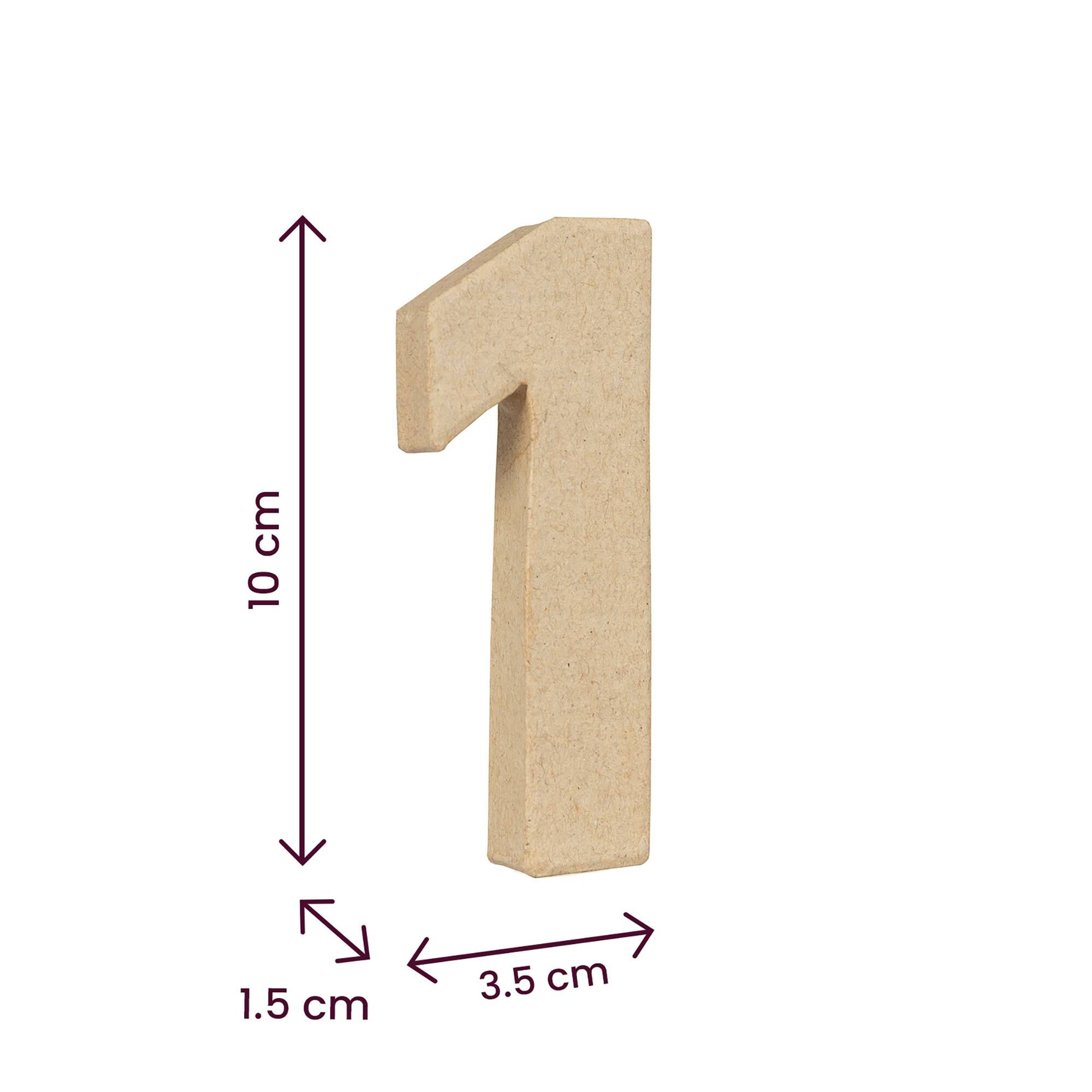 Mini Mache Number 1 10cm | Hobbycraft