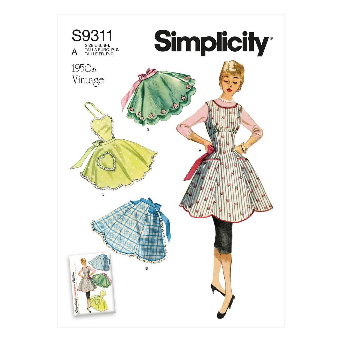 Simplicity Vintage Aprons Sewing Pattern S9311 | Hobbycraft