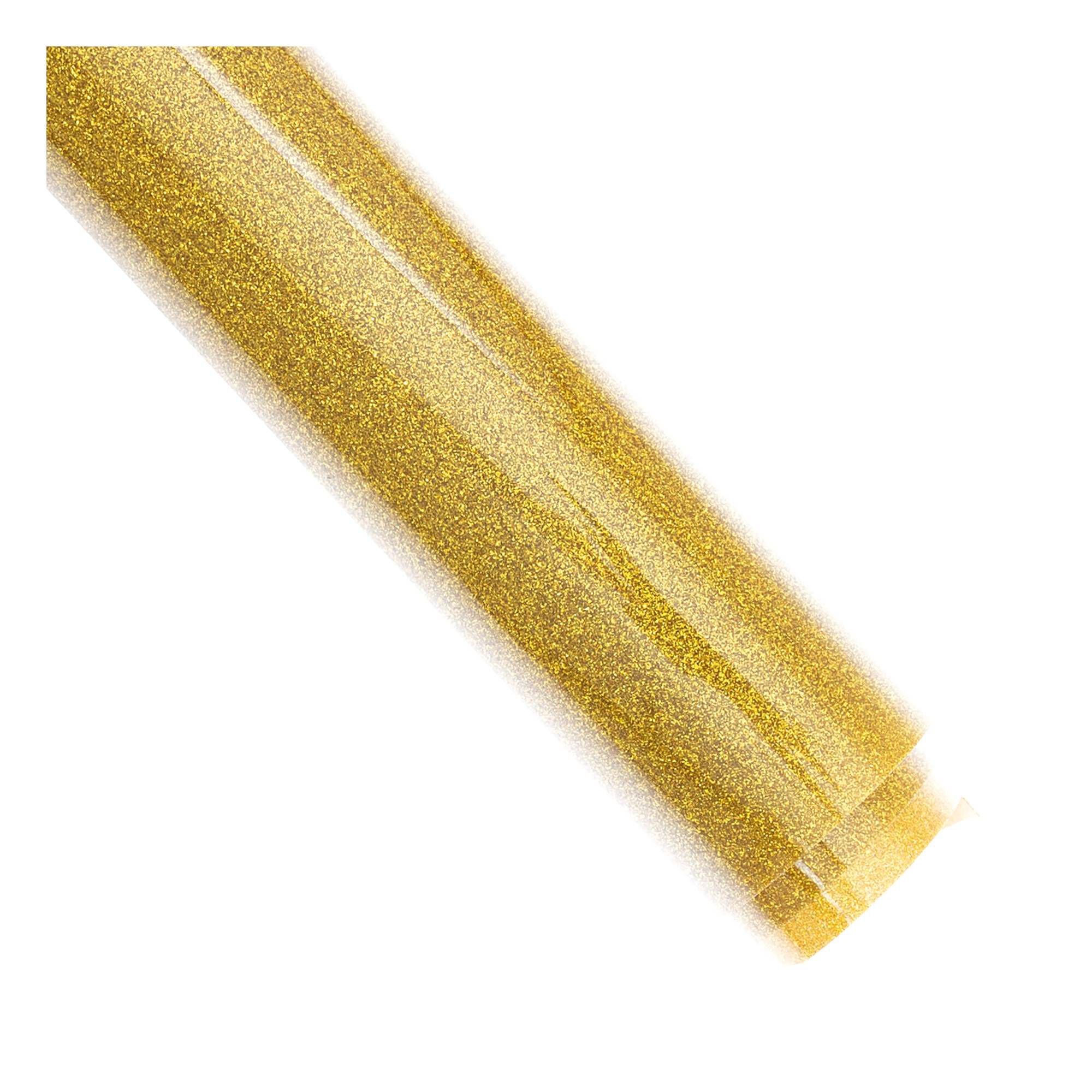 Siser Gold Glitter Heat Transfer Vinyl 30cm x 50cm | Hobbycraft