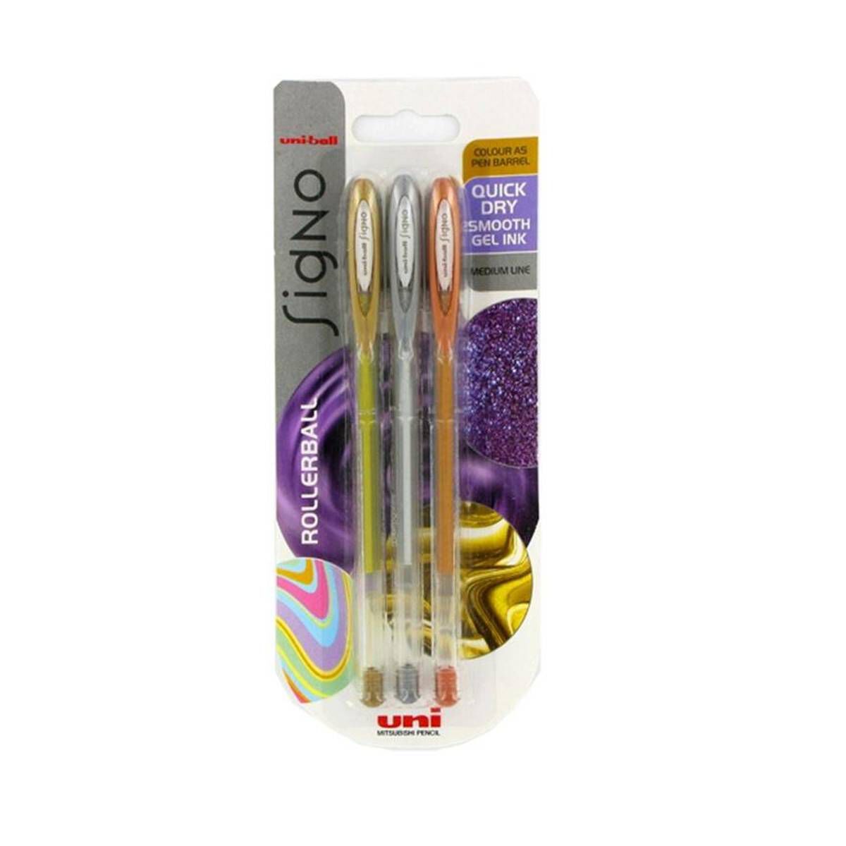 Uni Signo Gel Pens 3 Pack | Hobbycraft