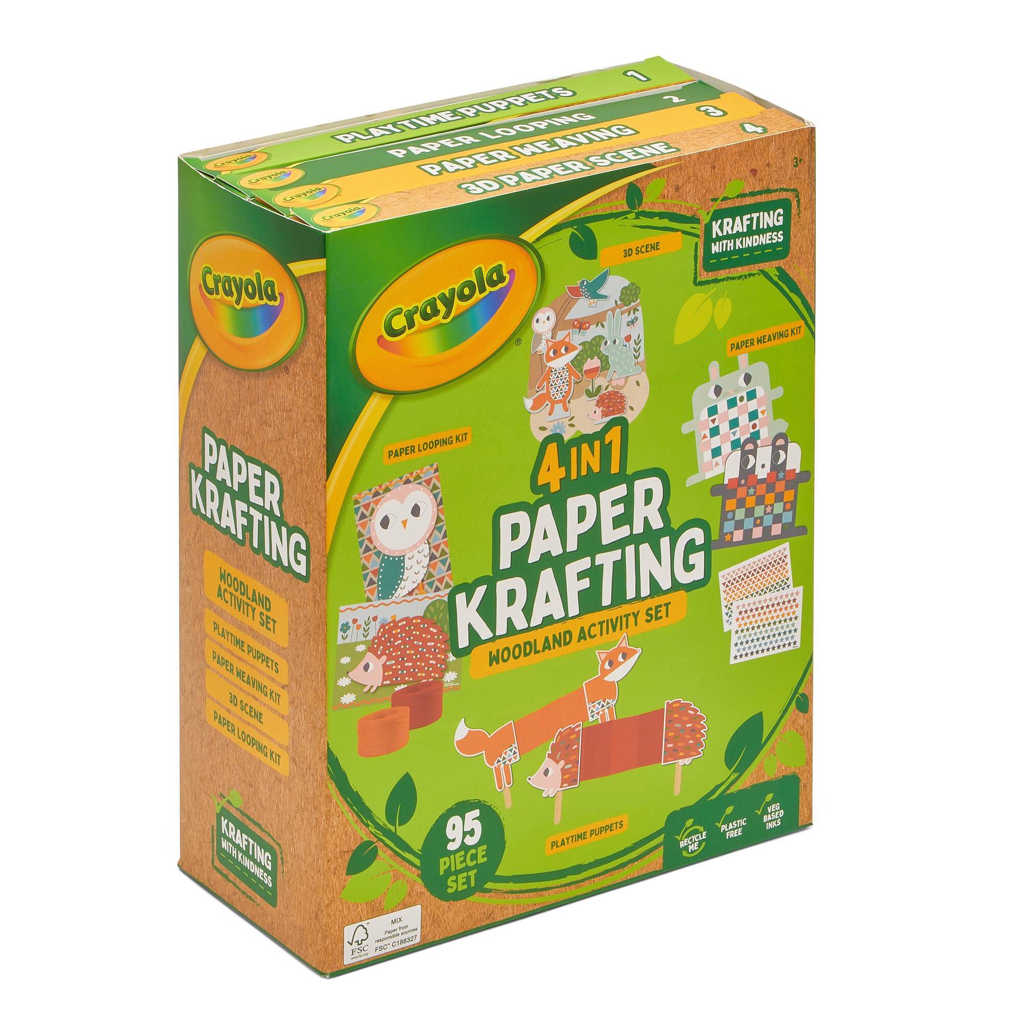 Crayola 4-in-1 Paper Krafting Woodland Activity Set | Hobbycraft