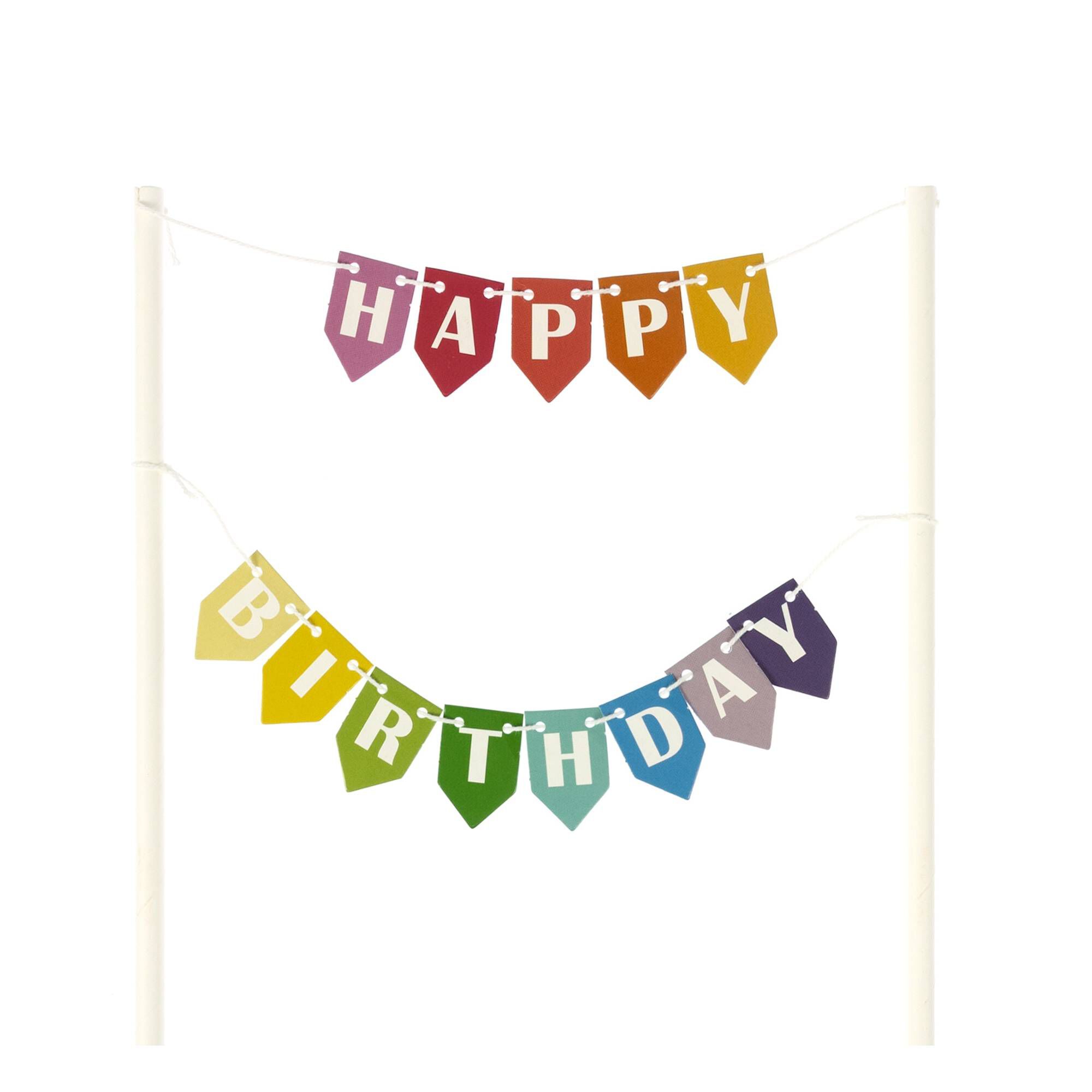 Rainbow Happy Birthday Cake Bunting | Hobbycraft