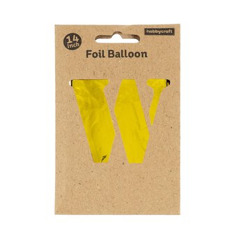 Gold Foil Letter W Balloon | Hobbycraft