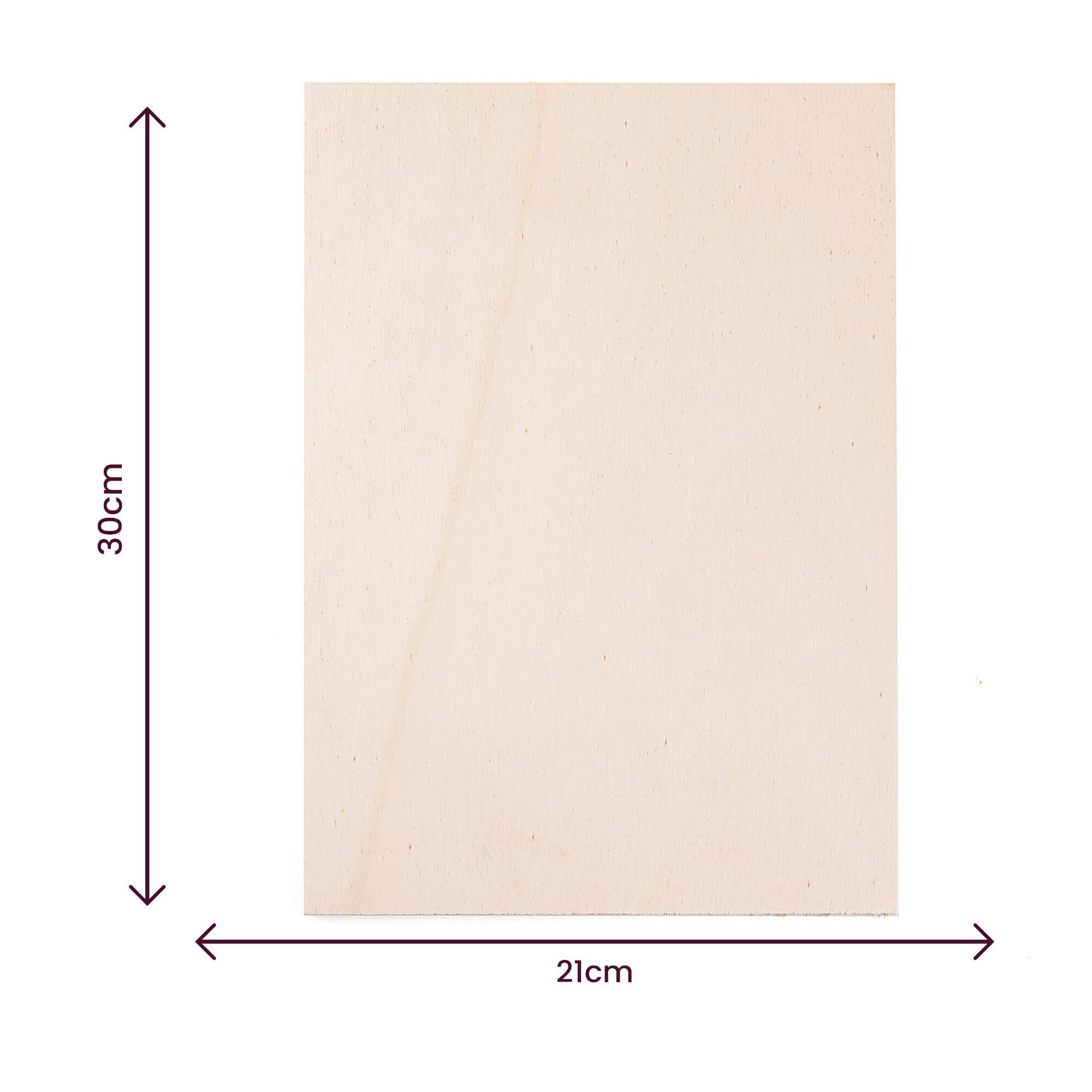 Poplar Plywood Sheet 3mm x 21cm x 30cm | Hobbycraft