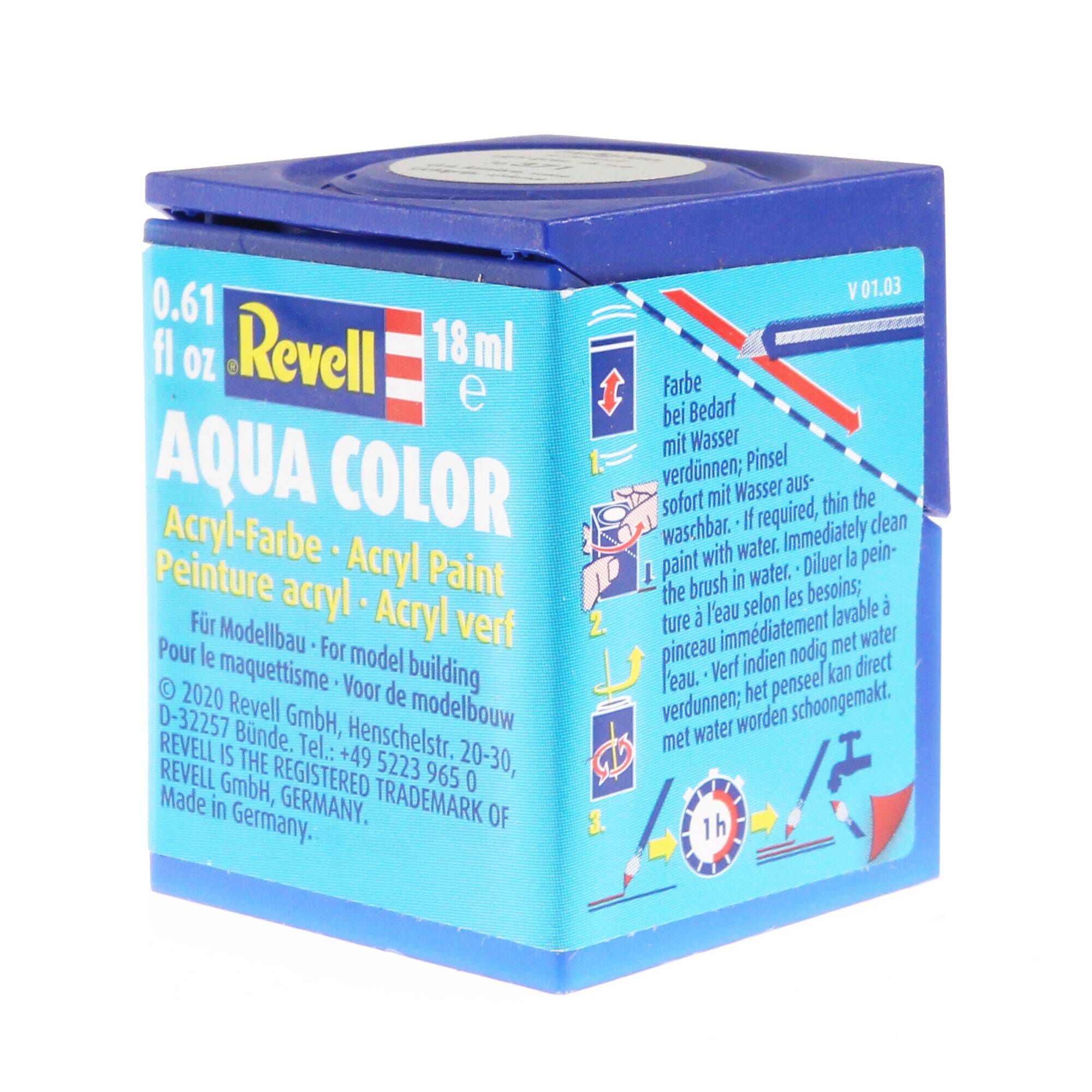 Revell Light Grey Silk Aqua Colour Acrylic Paint 18ml (371) | Hobbycraft