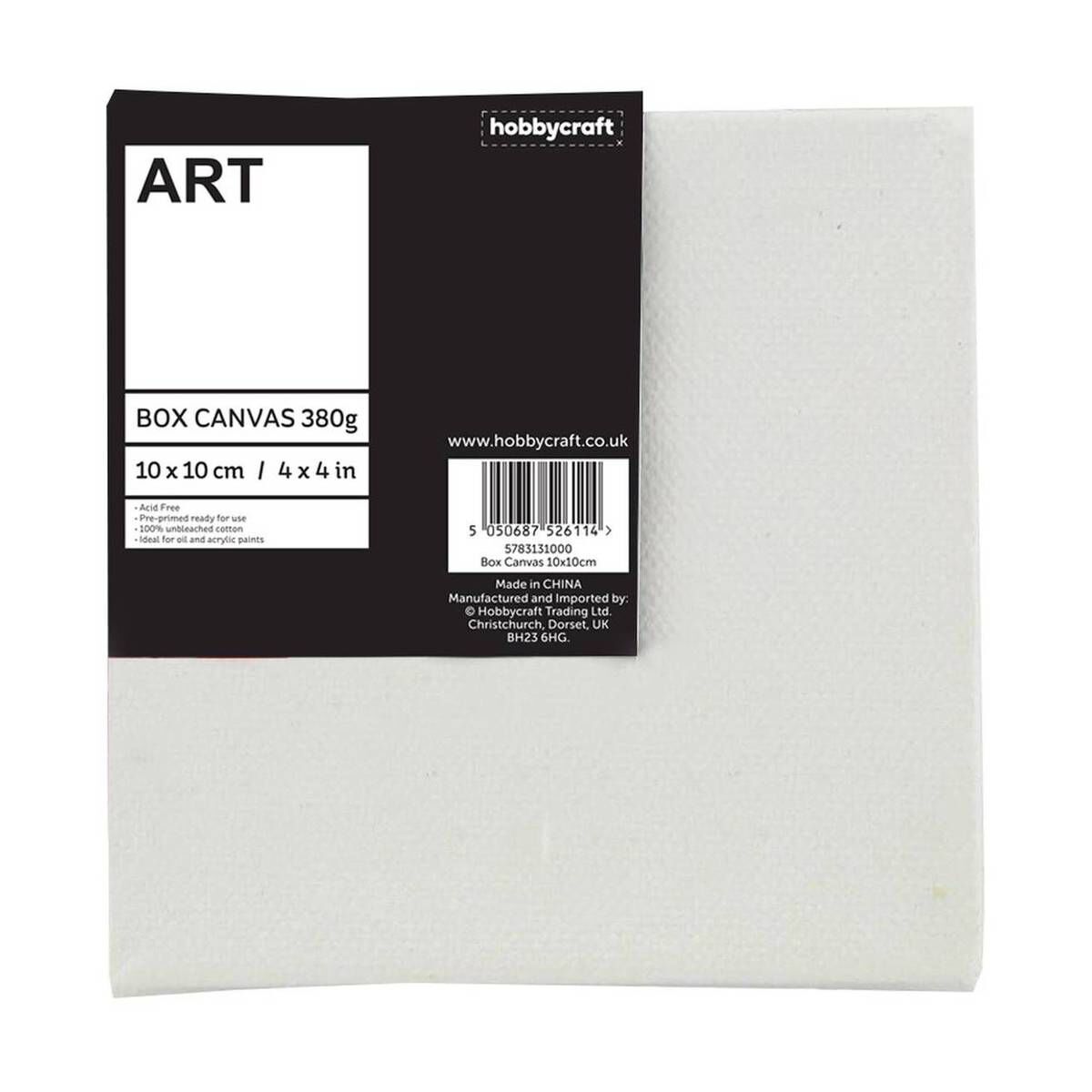 Box Canvas 10cm x 10cm | Hobbycraft