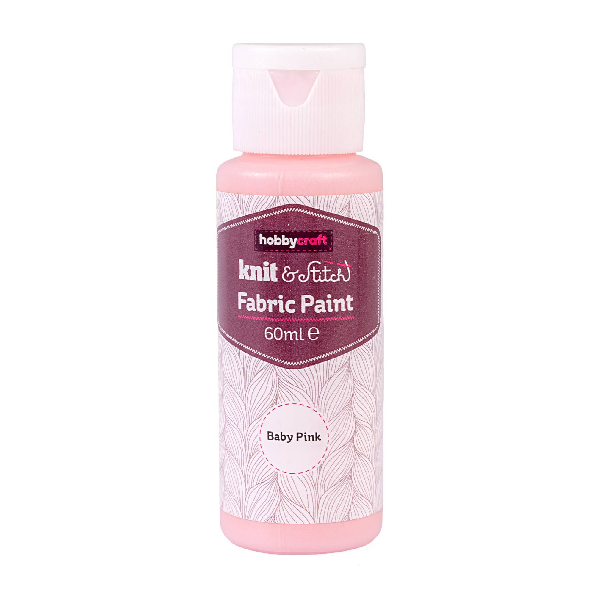 Baby Pink Fabric Paint 60ml | Hobbycraft