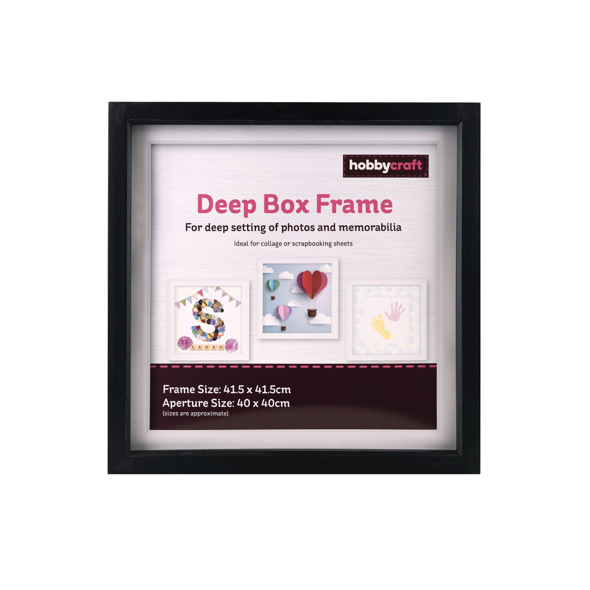 Black Deep Box Frame 40cm x 40cm | Hobbycraft