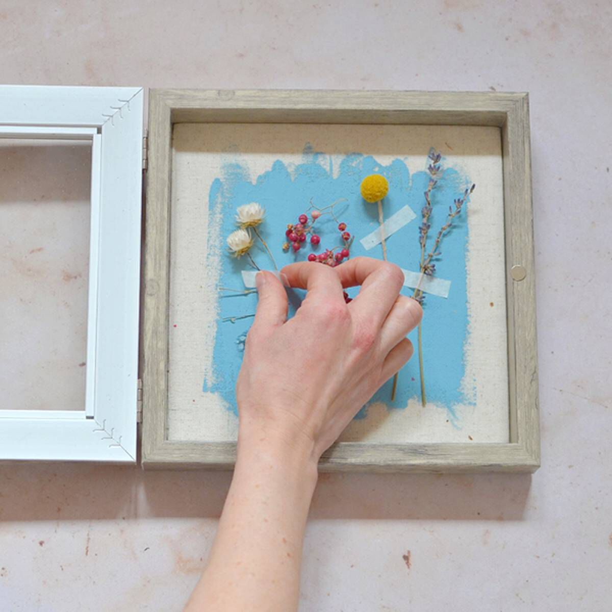 Grey Wash Magnetic Hinge Box Frame 8 x 8 Inches | Hobbycraft