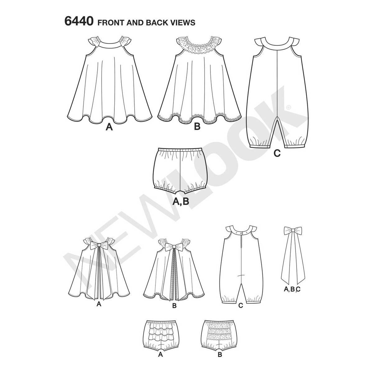 New Look Babies' Romper and Sundress Sewing Pattern 6440 | Hobbycraft