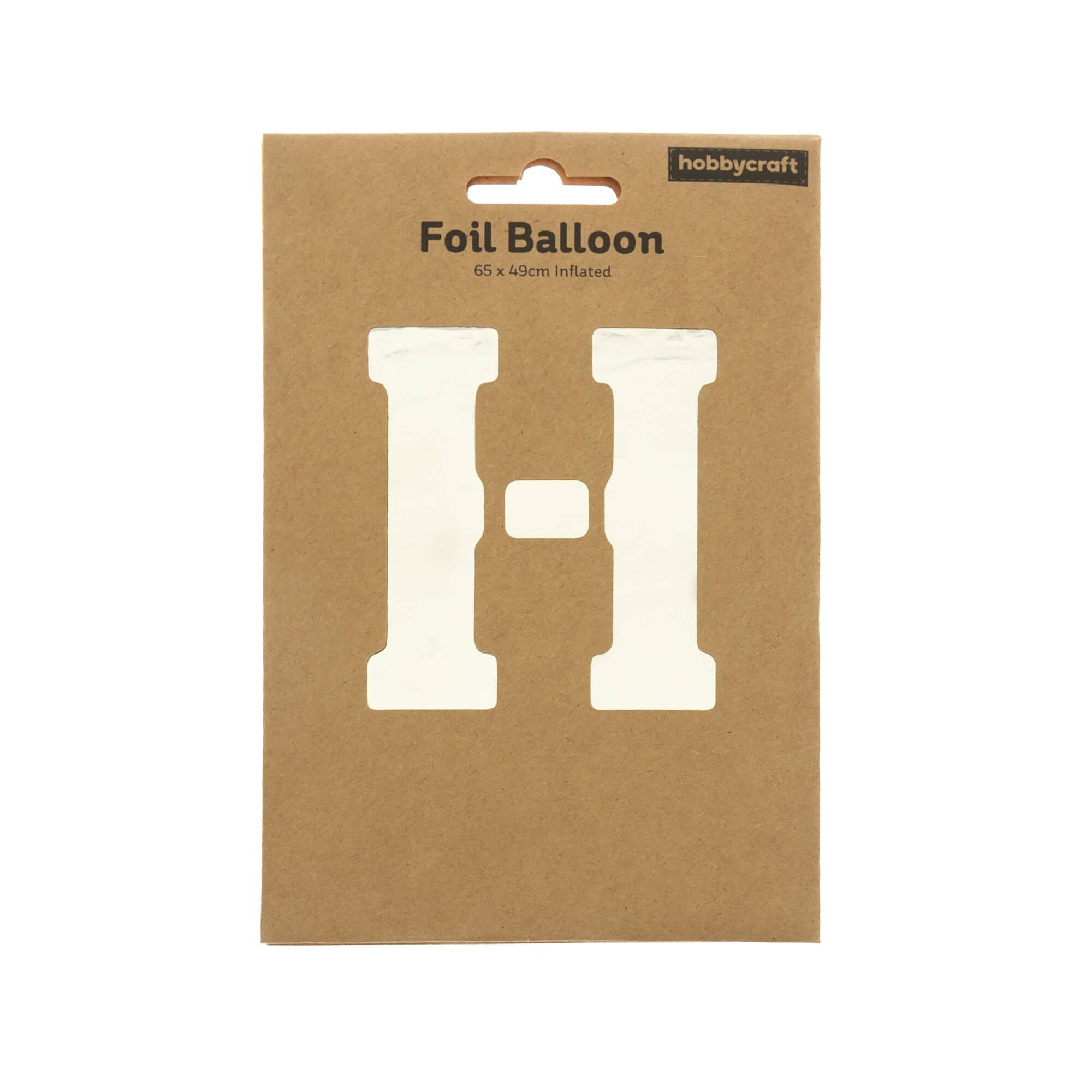 Extra Large Silver Foil Letter H Balloon | Hobbycraft