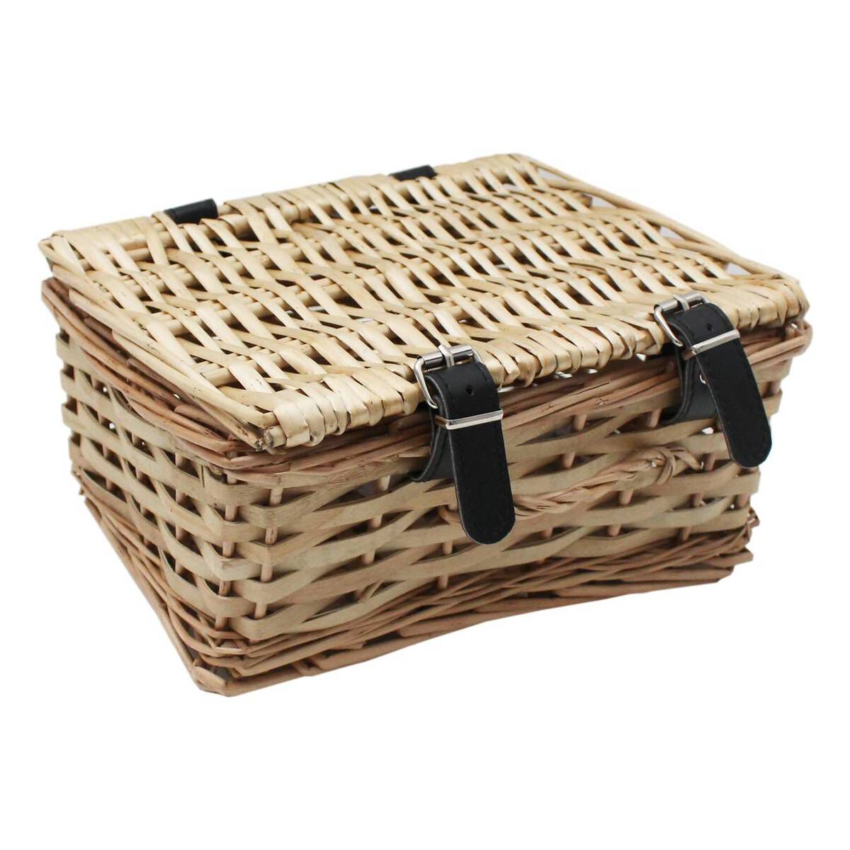 Small Brown Wicker Hamper 26cm x 21cm x 13cm | Hobbycraft