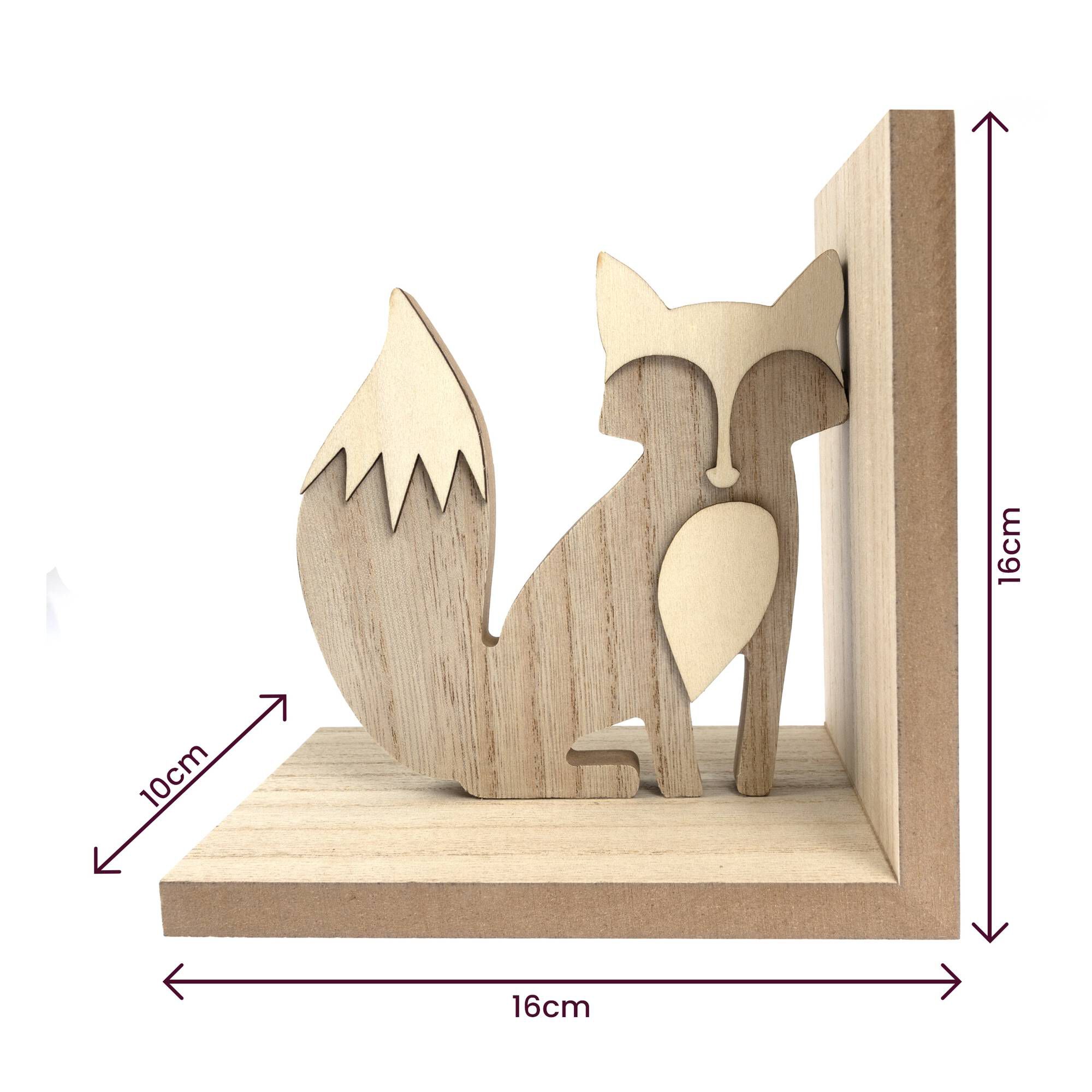 Wooden Fox Bookends 2 Pack | Hobbycraft